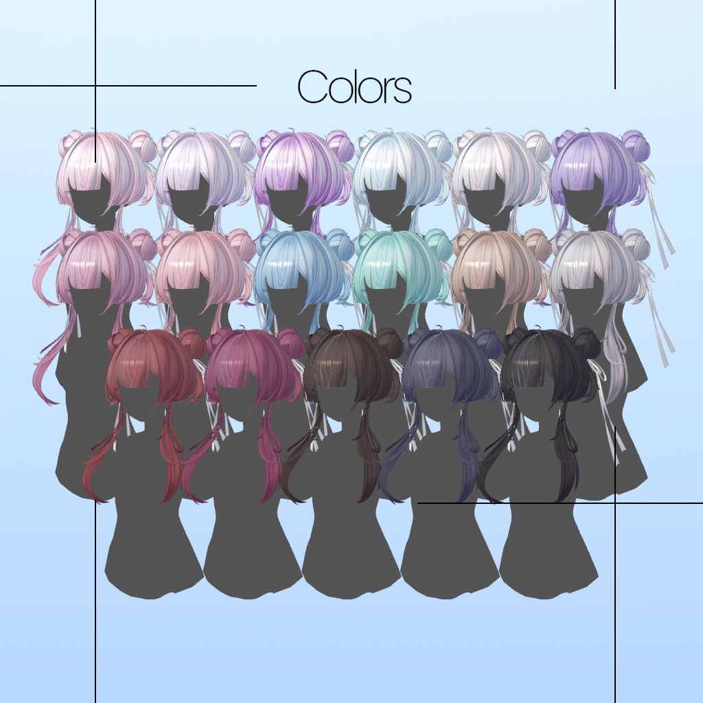 [12 Avatars] Mei Hair - KitsuZuri - BOOTH
