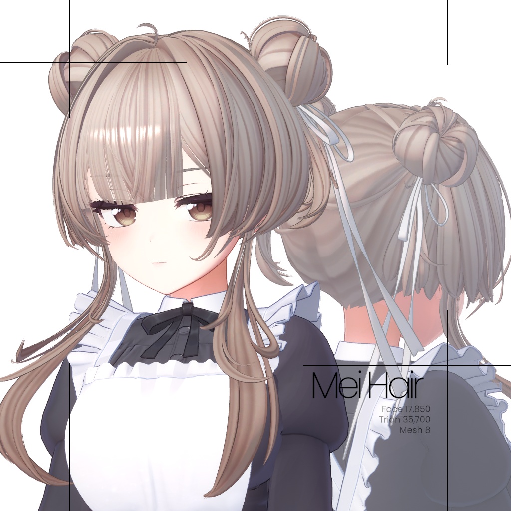 [12 Avatars] Mei Hair - KitsuZuri - BOOTH
