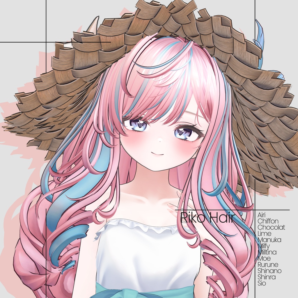 [12 Avatars] Riko Hair - KitsuZuri - BOOTH