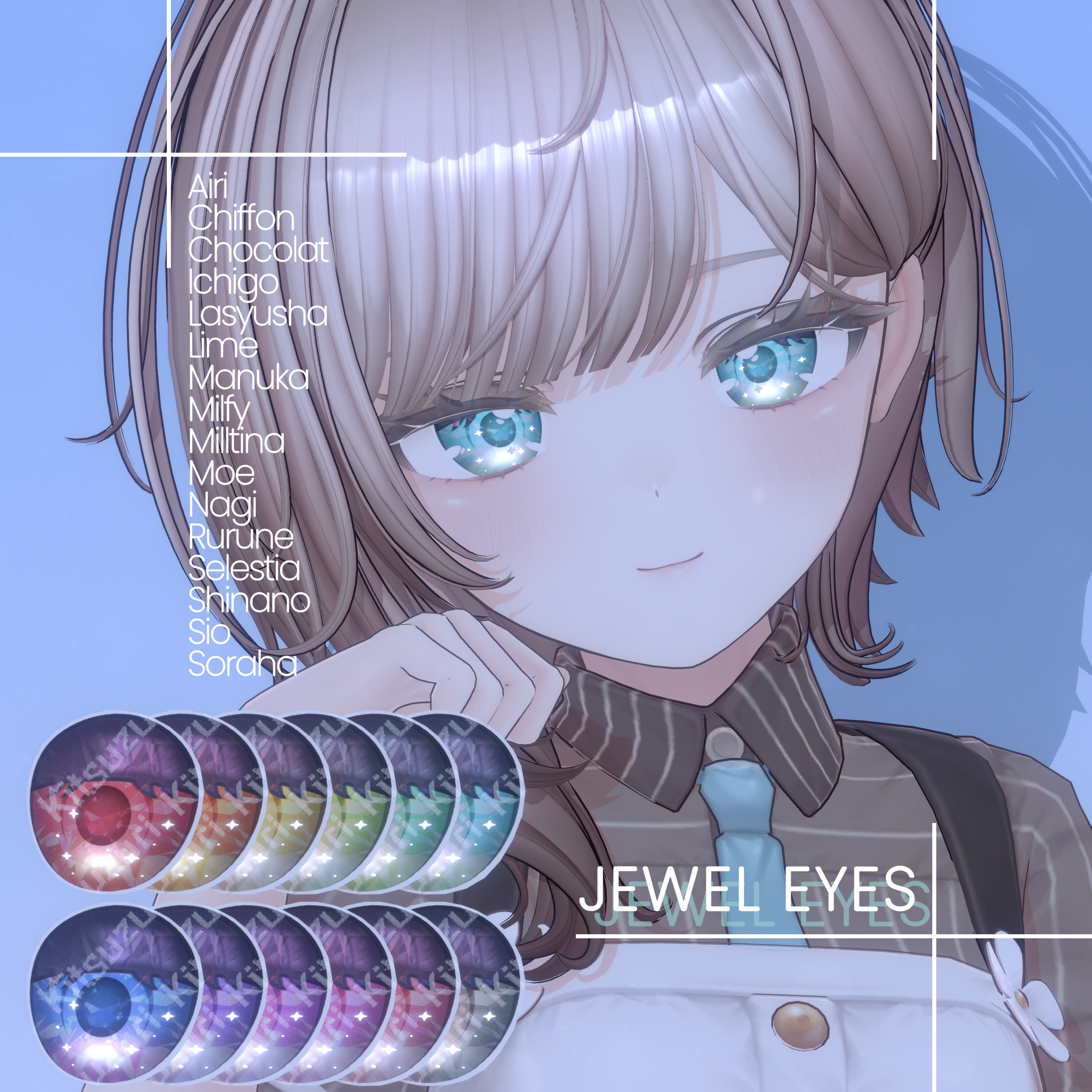 【16 Avatars】 Jewel Eye Textures - KitsuZuri - BOOTH