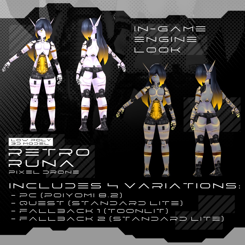 [VRC][アバター] レトロ・ルナ [Retro Runa] - Ko_Tonne - BOOTH