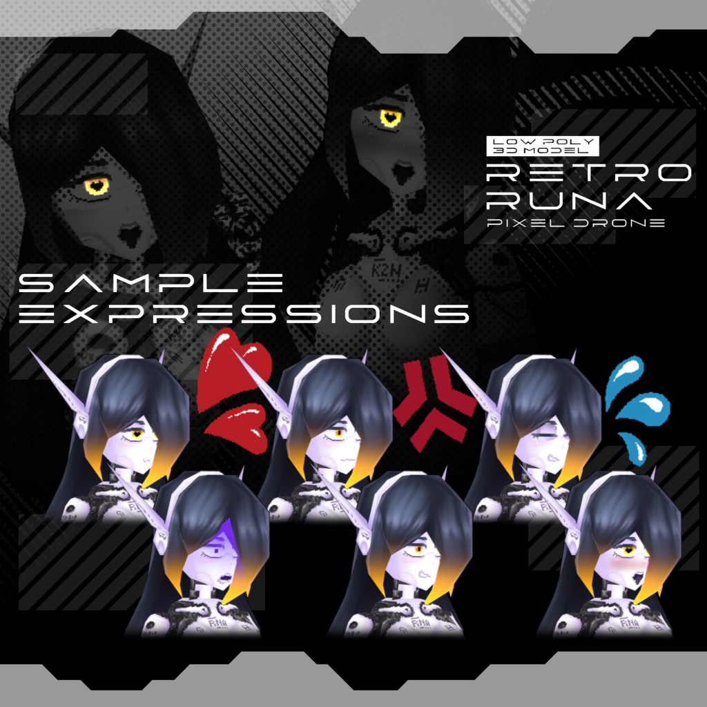 [VRC][アバター] レトロ・ルナ [Retro Runa] - Ko_Tonne - BOOTH