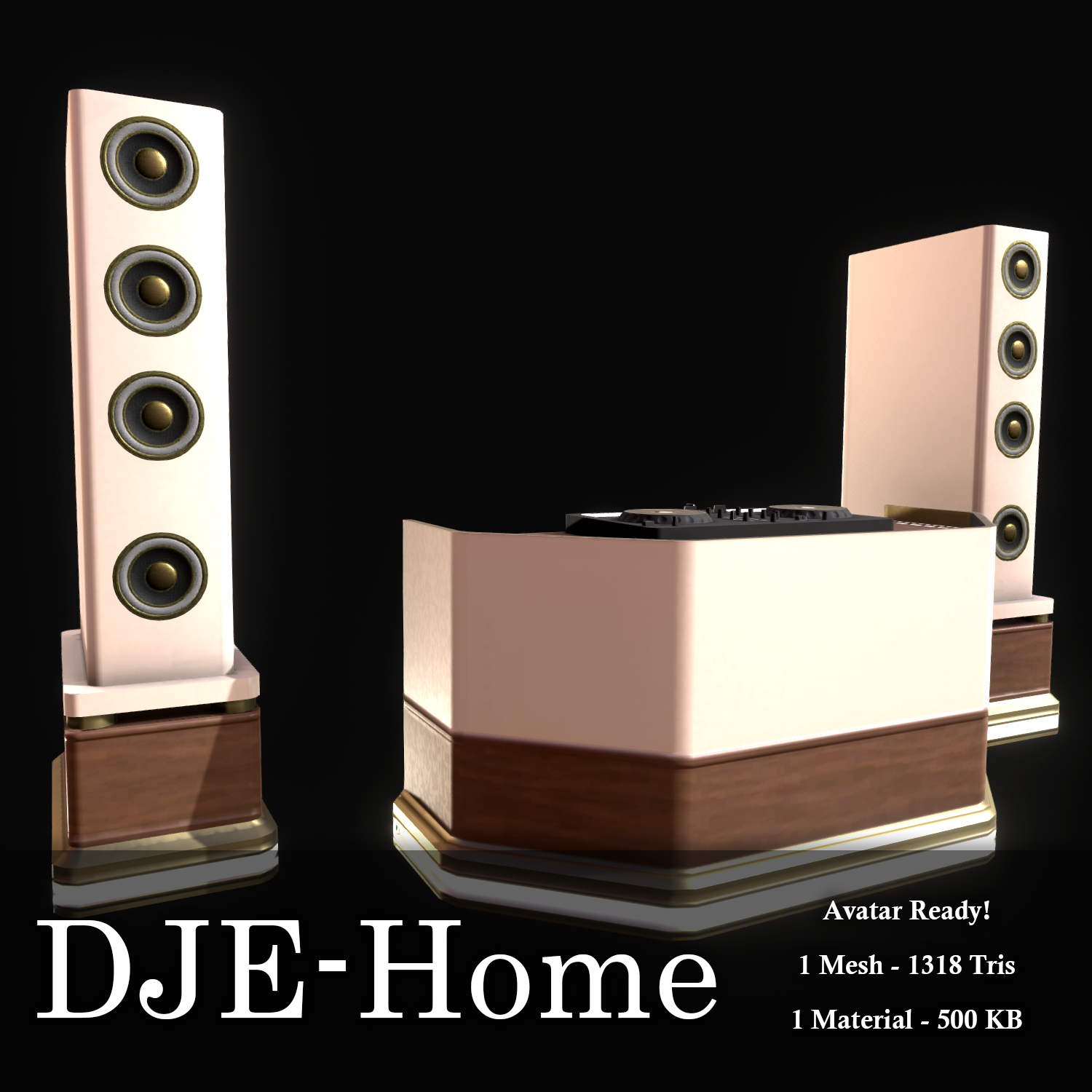 DJE-Home - A Portable DJ Booth for VRChat - Electro's Assets for VRChat ...