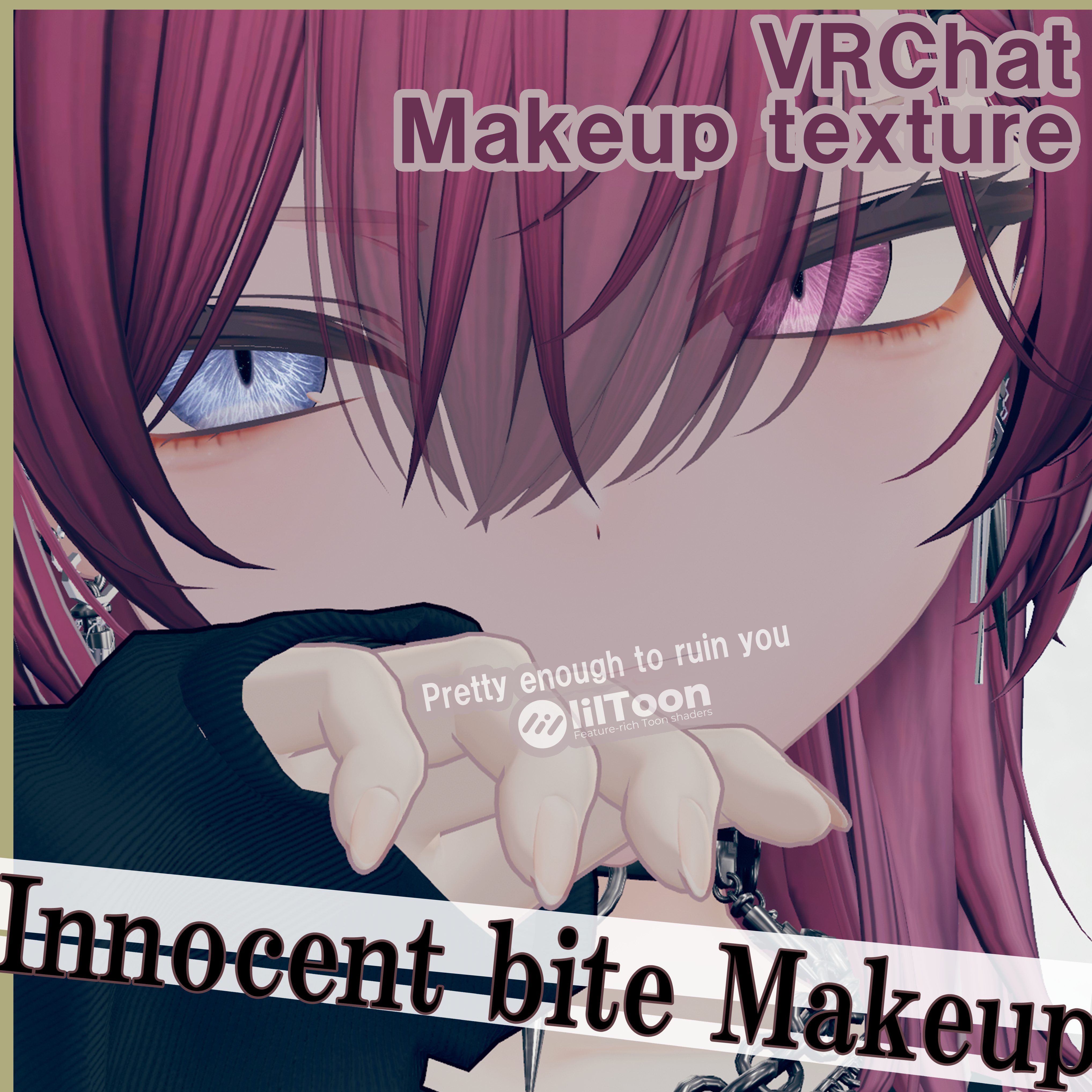 【vrchat】Innocent bite Makeup「真央-mao対応」 - シャイメイ理 - BOOTH