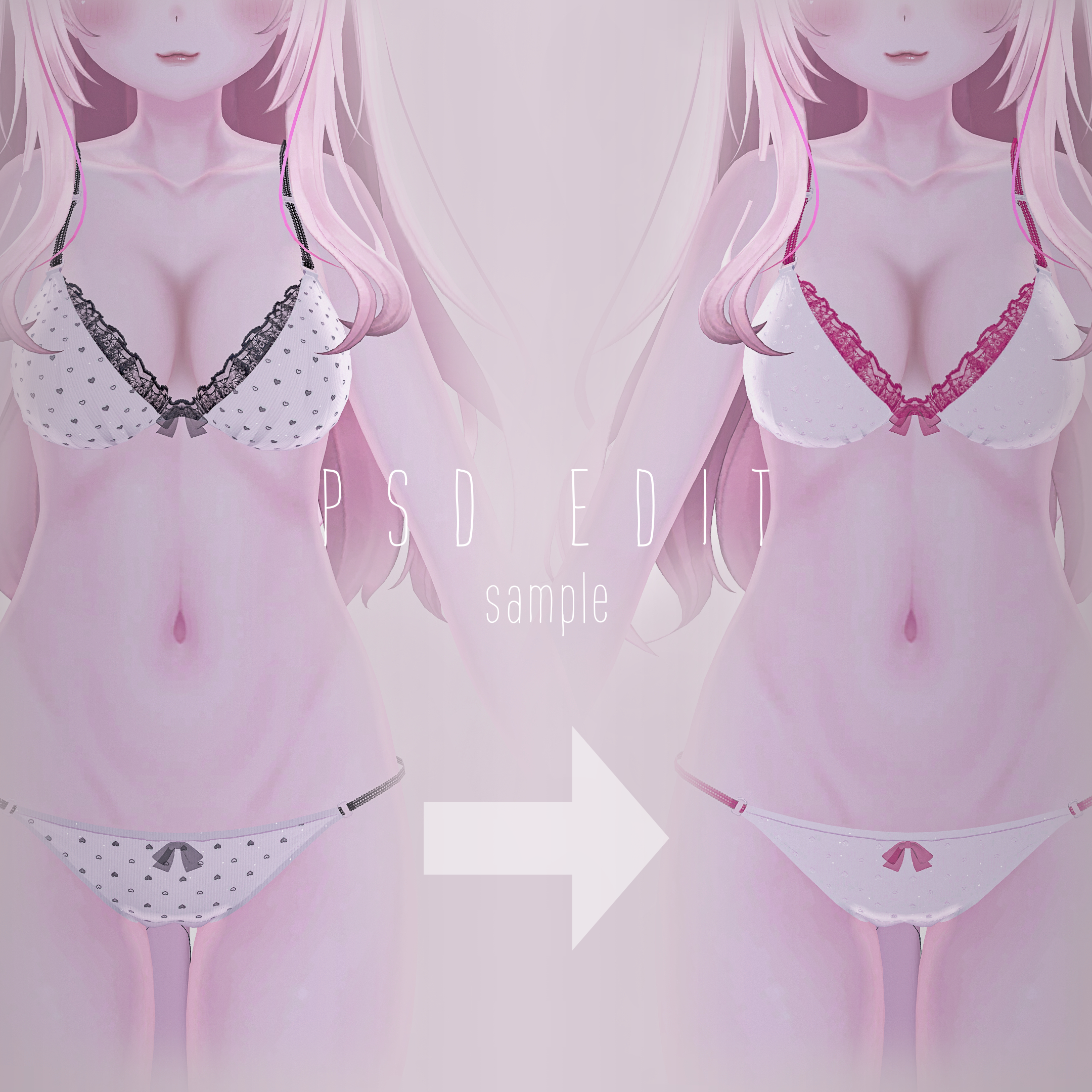 [ moe ] lingerie and socks texture set - LALKA - BOOTH