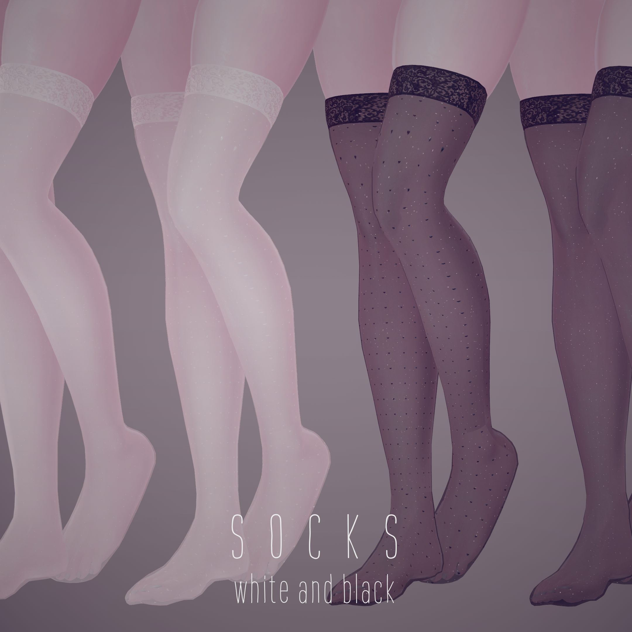 [ moe ] lingerie and socks texture set - LALKA - BOOTH
