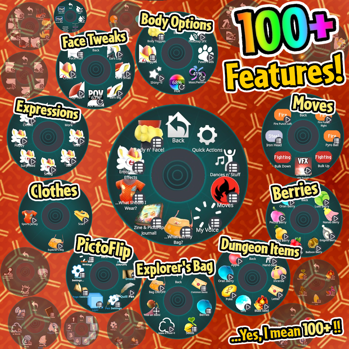 PyroBun v1.1 - VRChat 火のウサギ Cinder Bunny アバターベース Base Model - speedbuiz ...