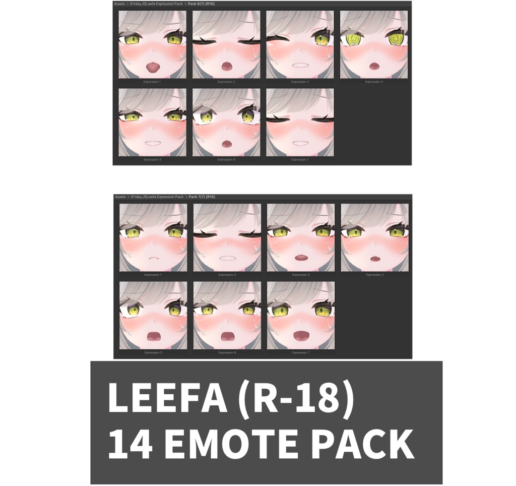 42 Face Emote Packages for Leefa 3.0 SDK [42,56 Face Emote Package].