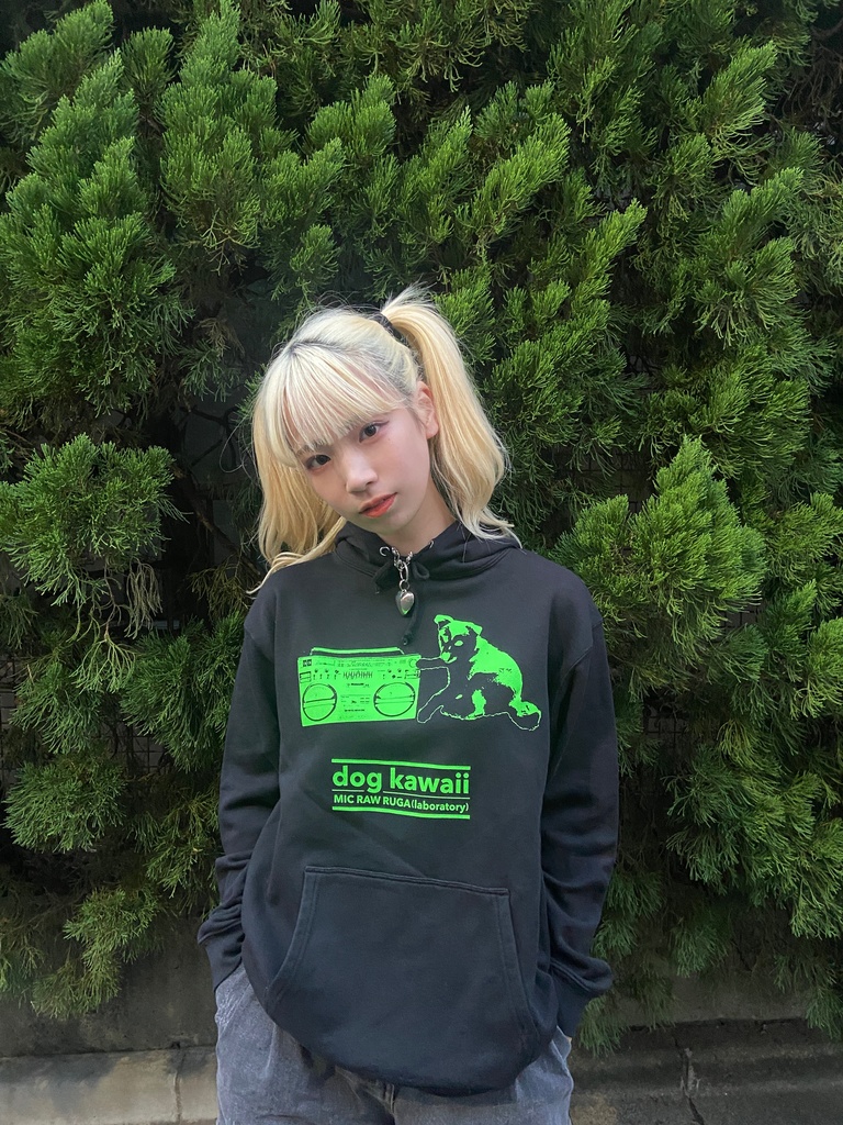 MIC RAW RUGA(laboratory)「dog kawaii」パーカー - VIDEOTHINKオフィシャルショップ - BOOTH