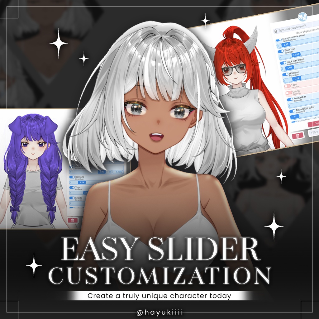 【live2d model】Customizable Vtuber Model, Vtube Studio, Commercial use! (Ready to Use) - Full ...