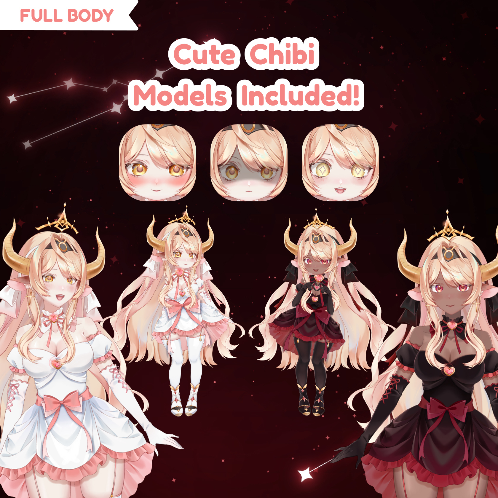 【live2d model】- Vtube Studio, Commercial use! (Ready to Use) - Full Body Vtuber Model【live2dモデル ...