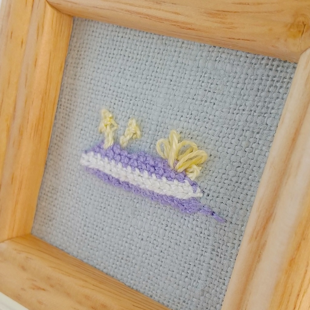 ウミウシ ぷっくり刺繍ミニ額 - Project Tasu - BOOTH