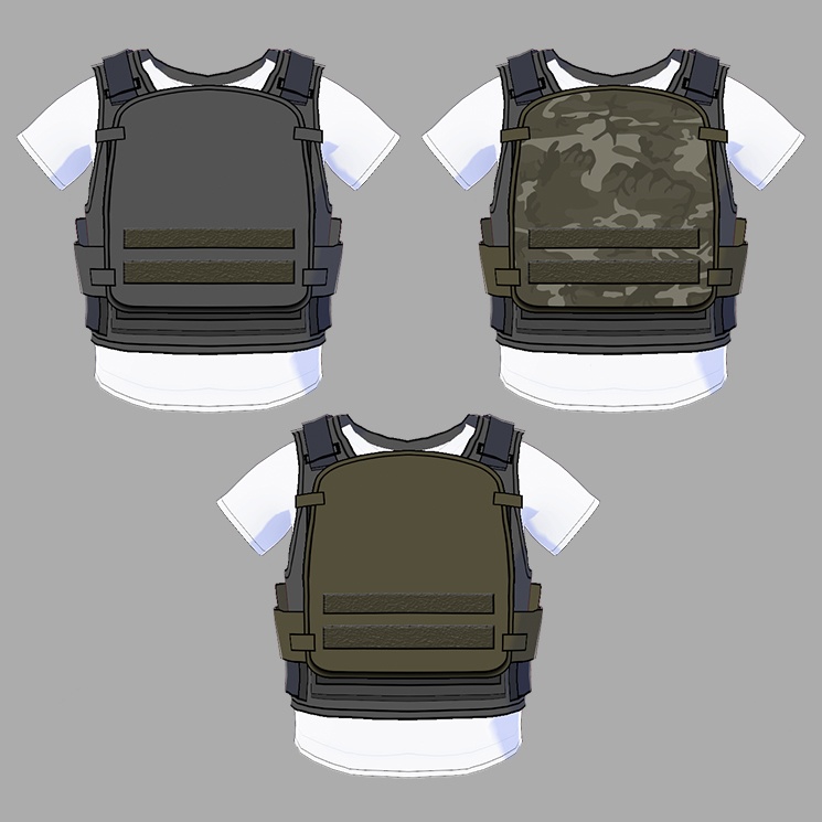 [ Tops + Hair ] Tactical Vest - Lizearu - BOOTH