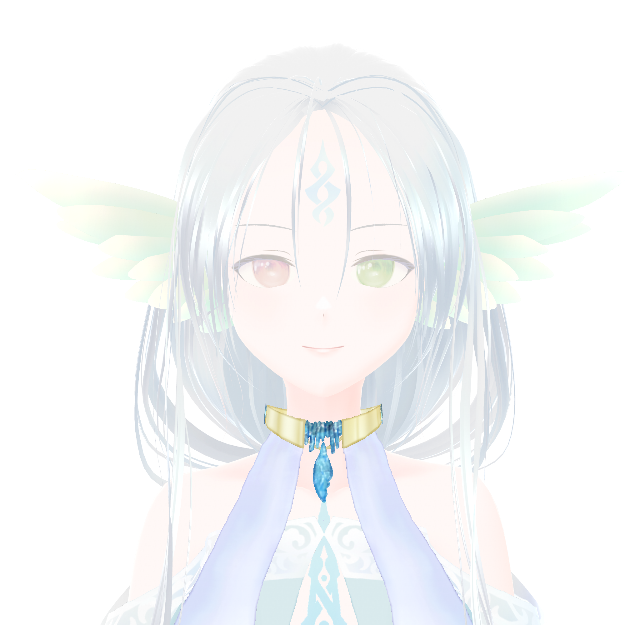 VRoid Accessory & Texture「微光の羽耳 Faintly Glowing Feather Ears」 - 6666669 ...