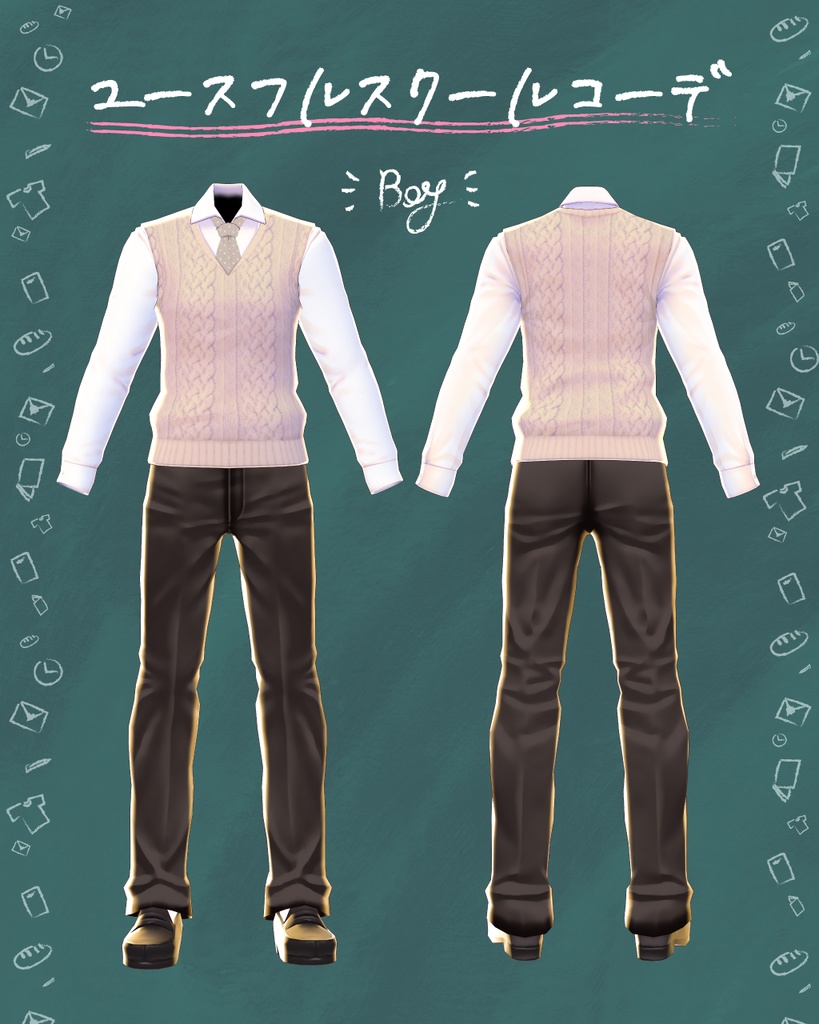 [ VRoidチャレンジ ] 青春フォトグラフィーコーデ - VRoid Project - BOOTH