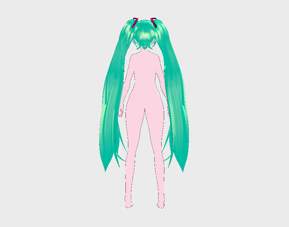 Hatsune Miku Custom Hair - Reira's Items - BOOTH