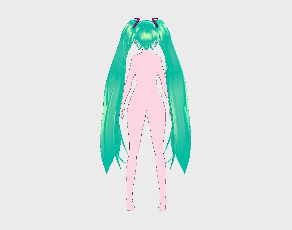 Hatsune Miku Custom Hair - Reira's Items - BOOTH