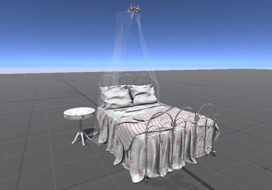 Cute Comfy Bed with Veil - Asset Corner - BOOTH