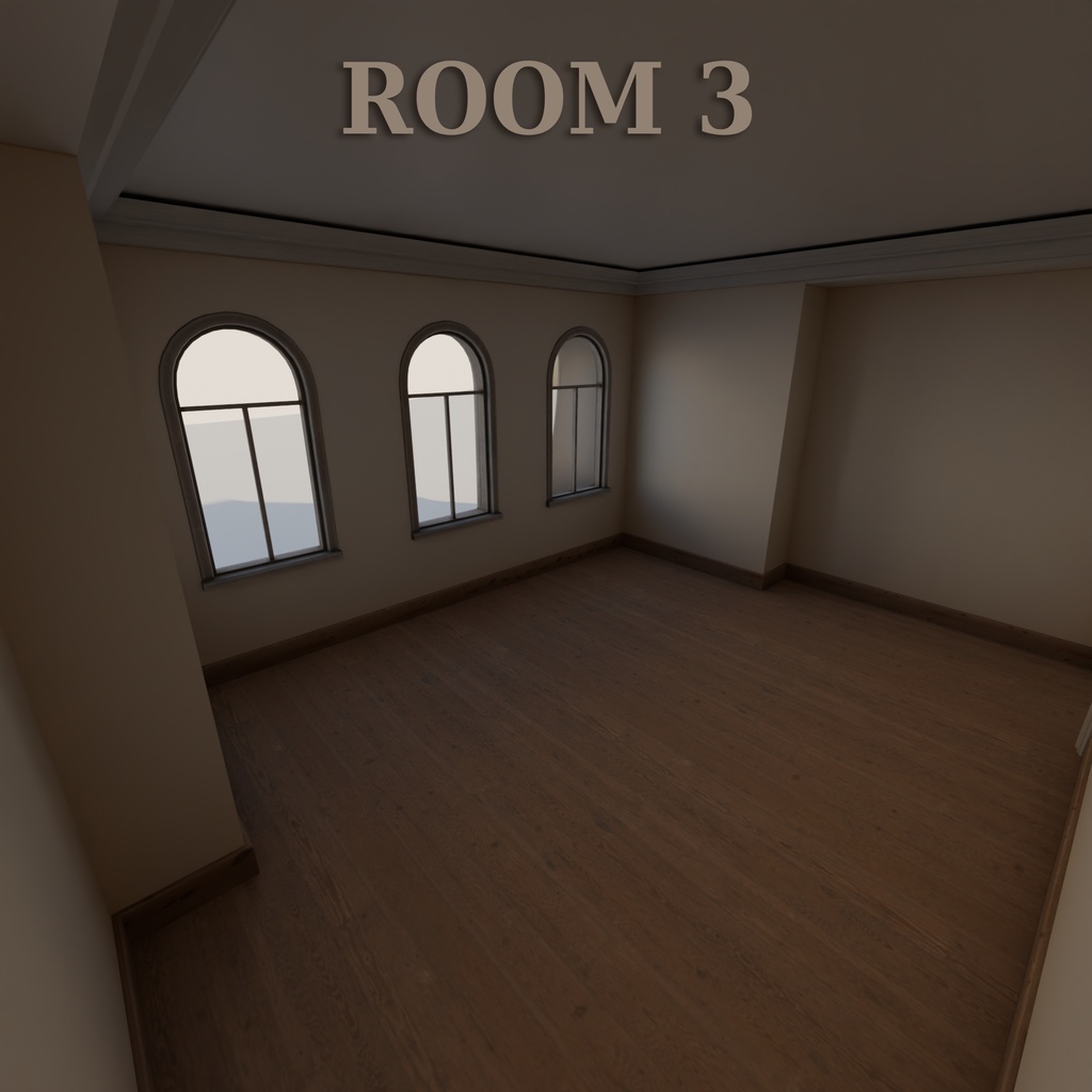 VRChat World Template Golden Manor - Asset Corner - BOOTH