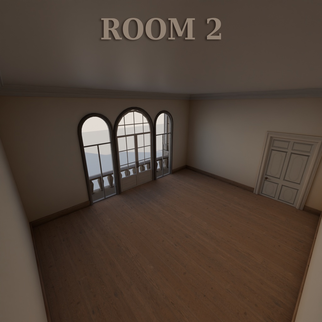 VRChat World Template Golden Manor - Asset Corner - BOOTH