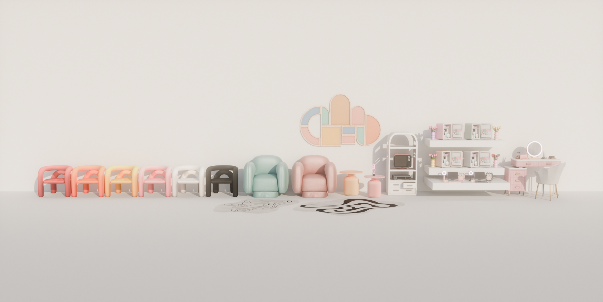 Soft Pop Interior Kit | Asset Pack - Asset Corner - BOOTH