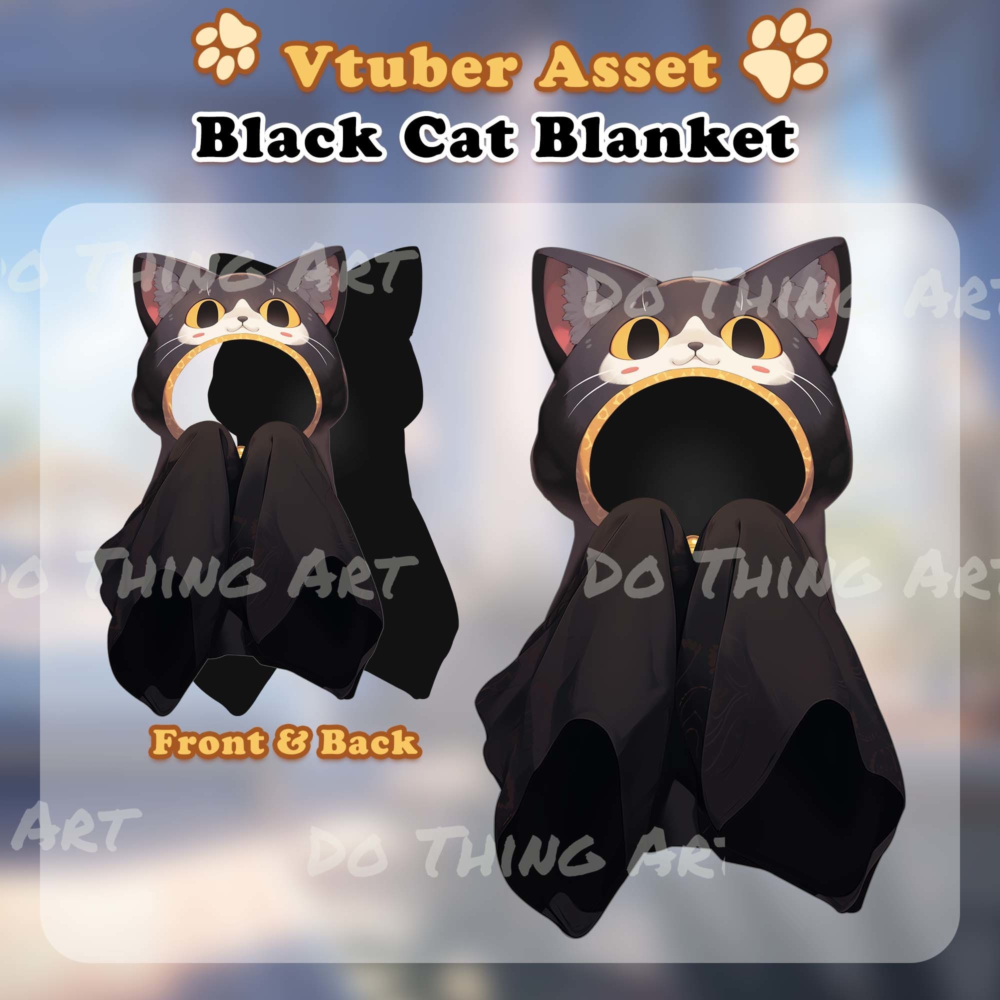 Vtuber Assets | Kawaii Cat Blanket | Vtuber Hoodie | Twitch Streamer ...