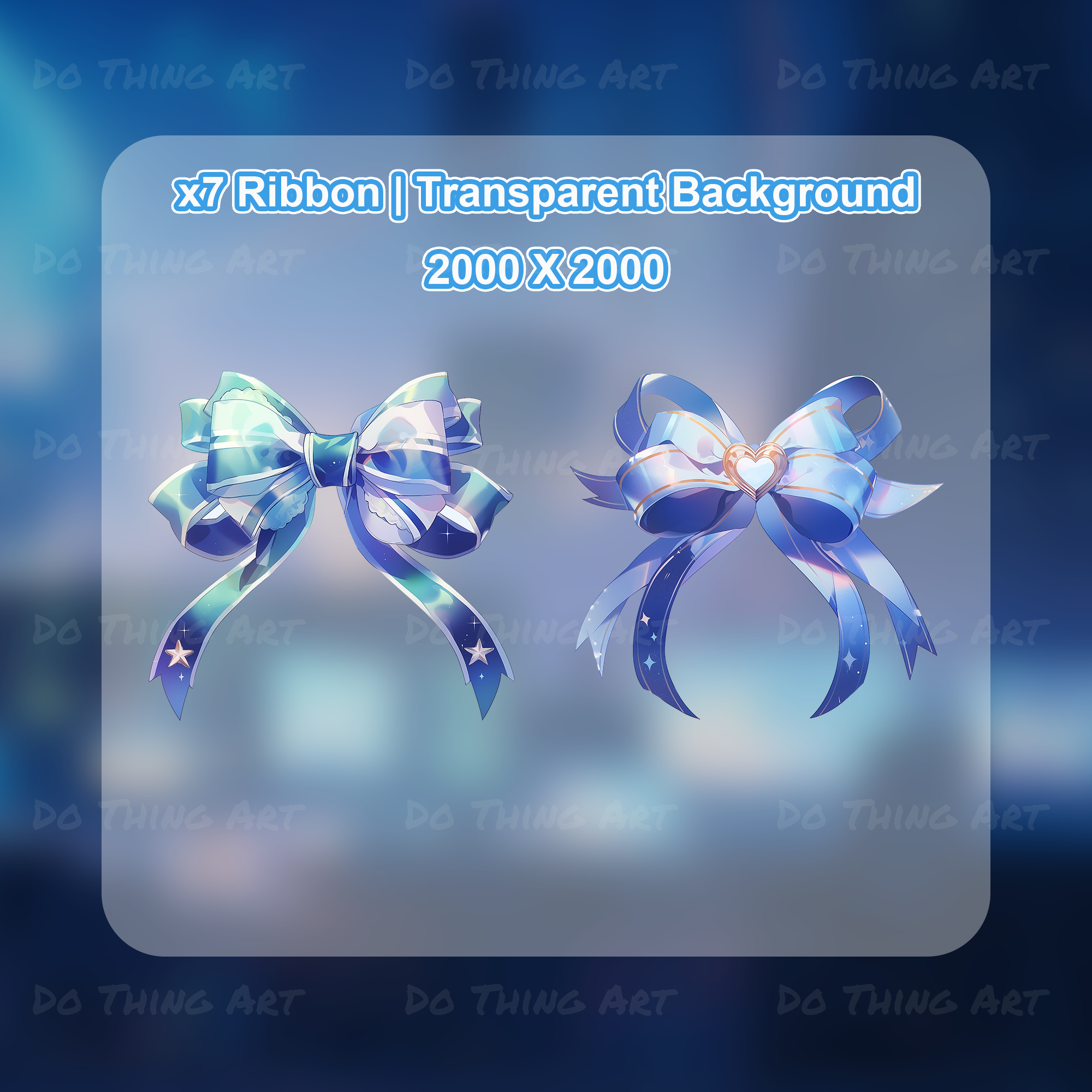 Vtuber Hair Asset - Ribbon | Colourful Ribbon Bundle | Ribbon PNG | Livestream Hair Assets ...