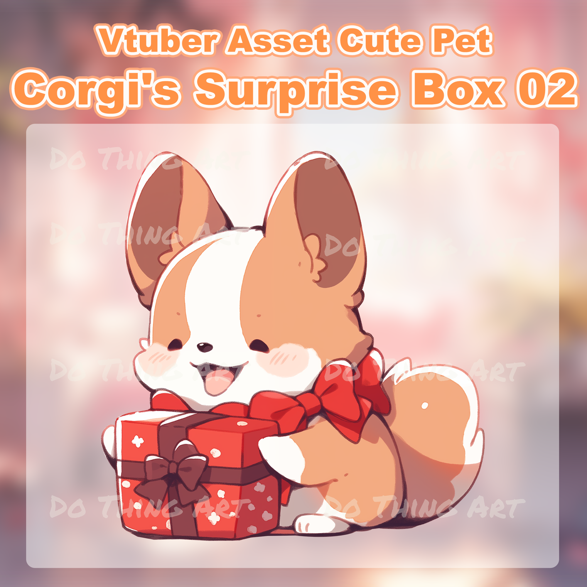 Vtuber Asset Corgi Surprise Box Decoration 02 | Valentines | Twitch ...