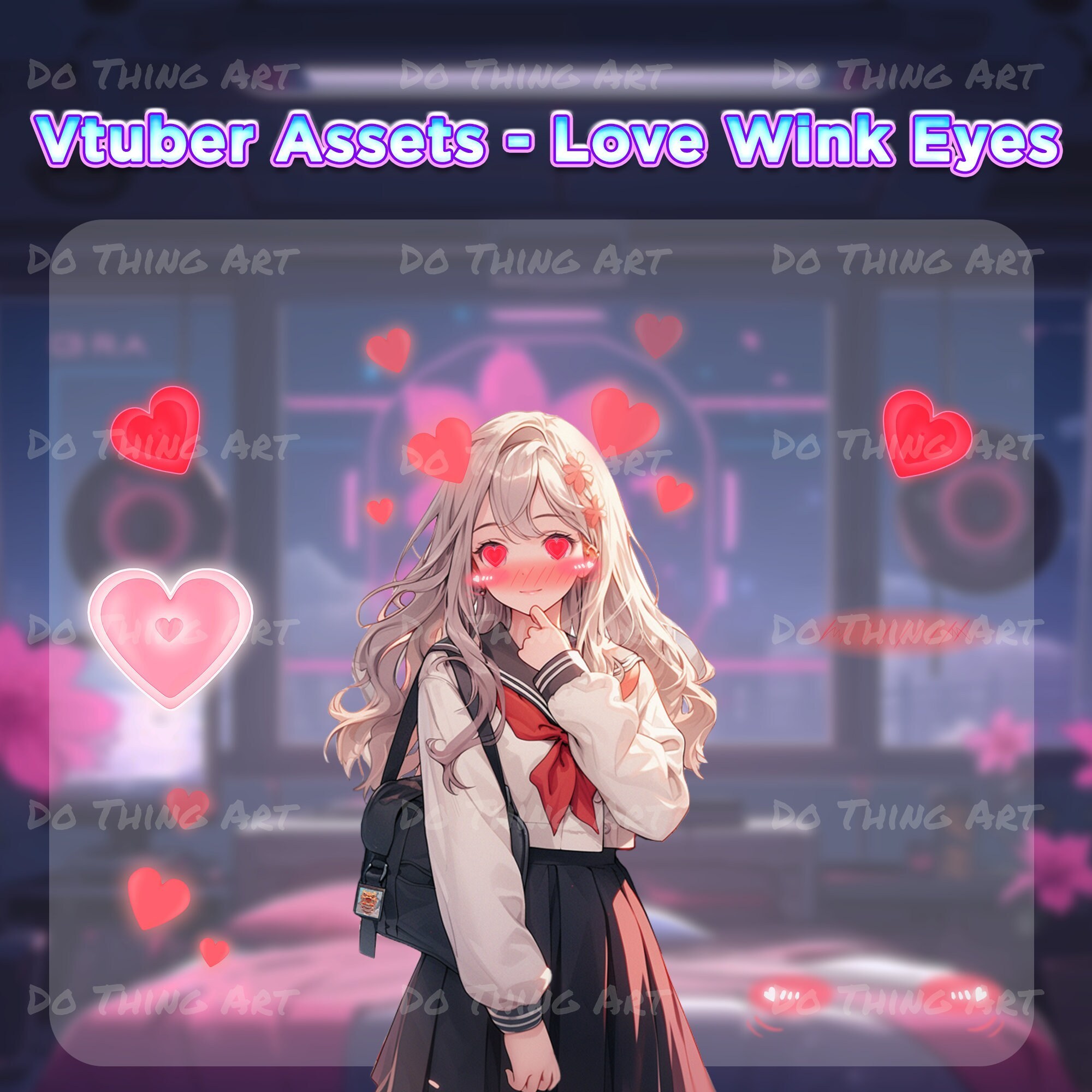 Vtuber MEGA Bundle | 50 Digital Assets | Twitch Vtuber Package | Streaming Background | Cyber ...