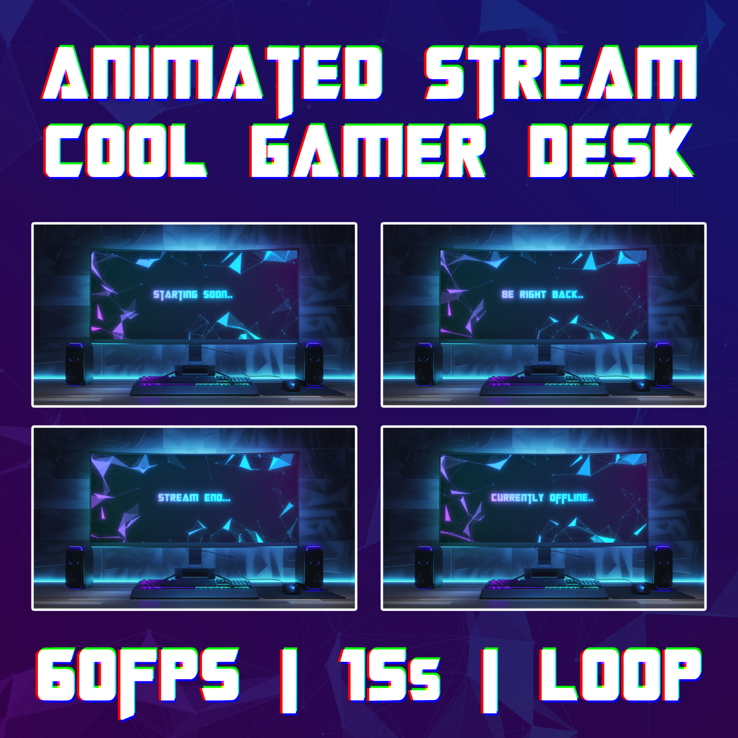 Animated Background | Twitch Stream Screens | Twitch Loading Screens ...