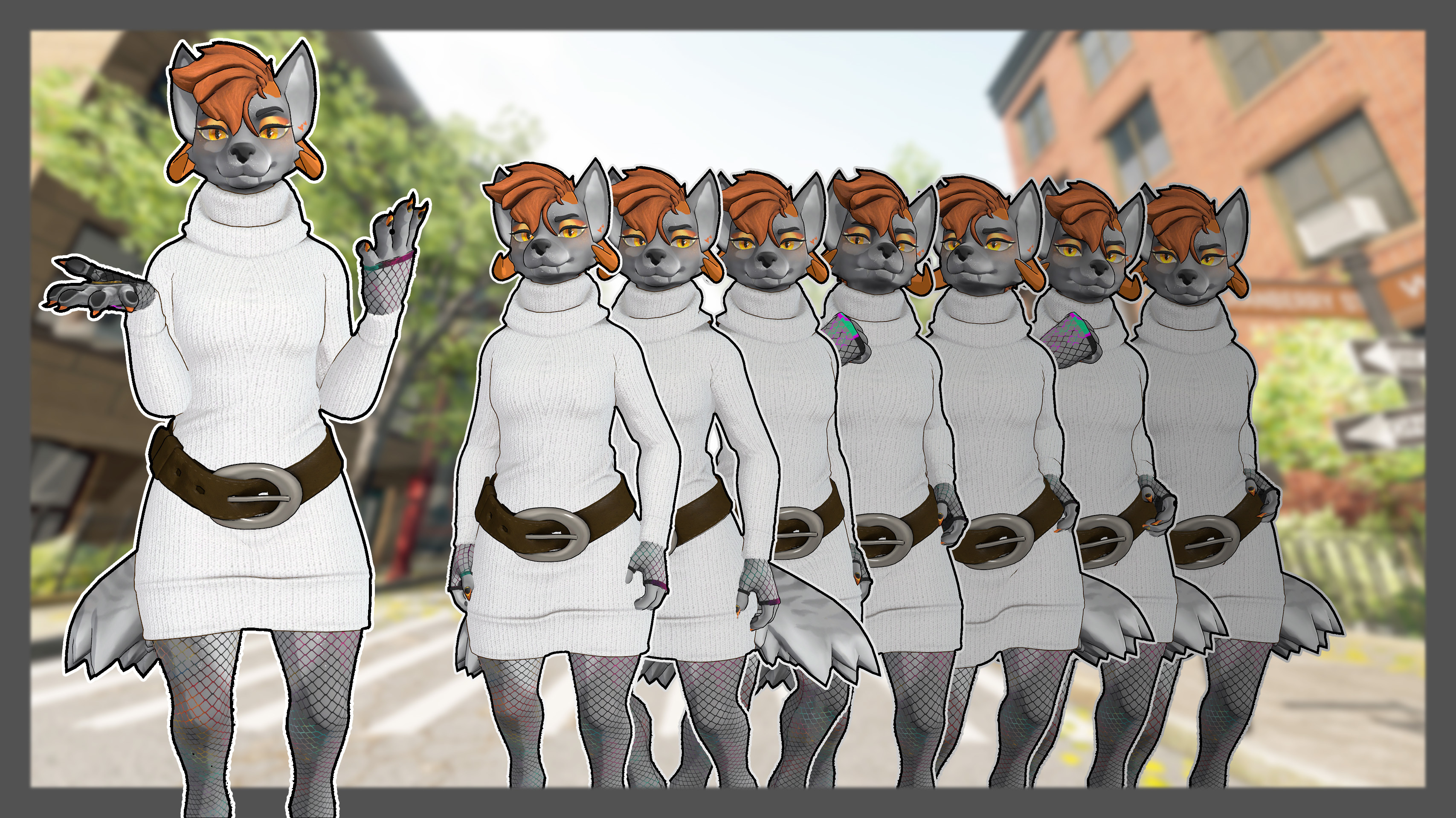 VRChat Hyenid Turtleneck Tunic - Krunk - BOOTH