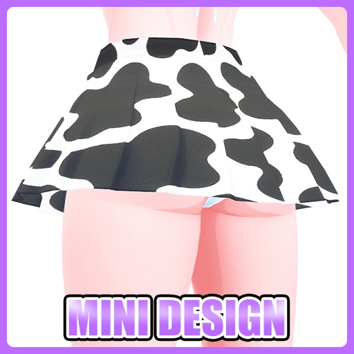 [VRoid] Cute Cow Mini Skirt / 「かわいい牛のミニスカート」 - MoeNeko - BOOTH
