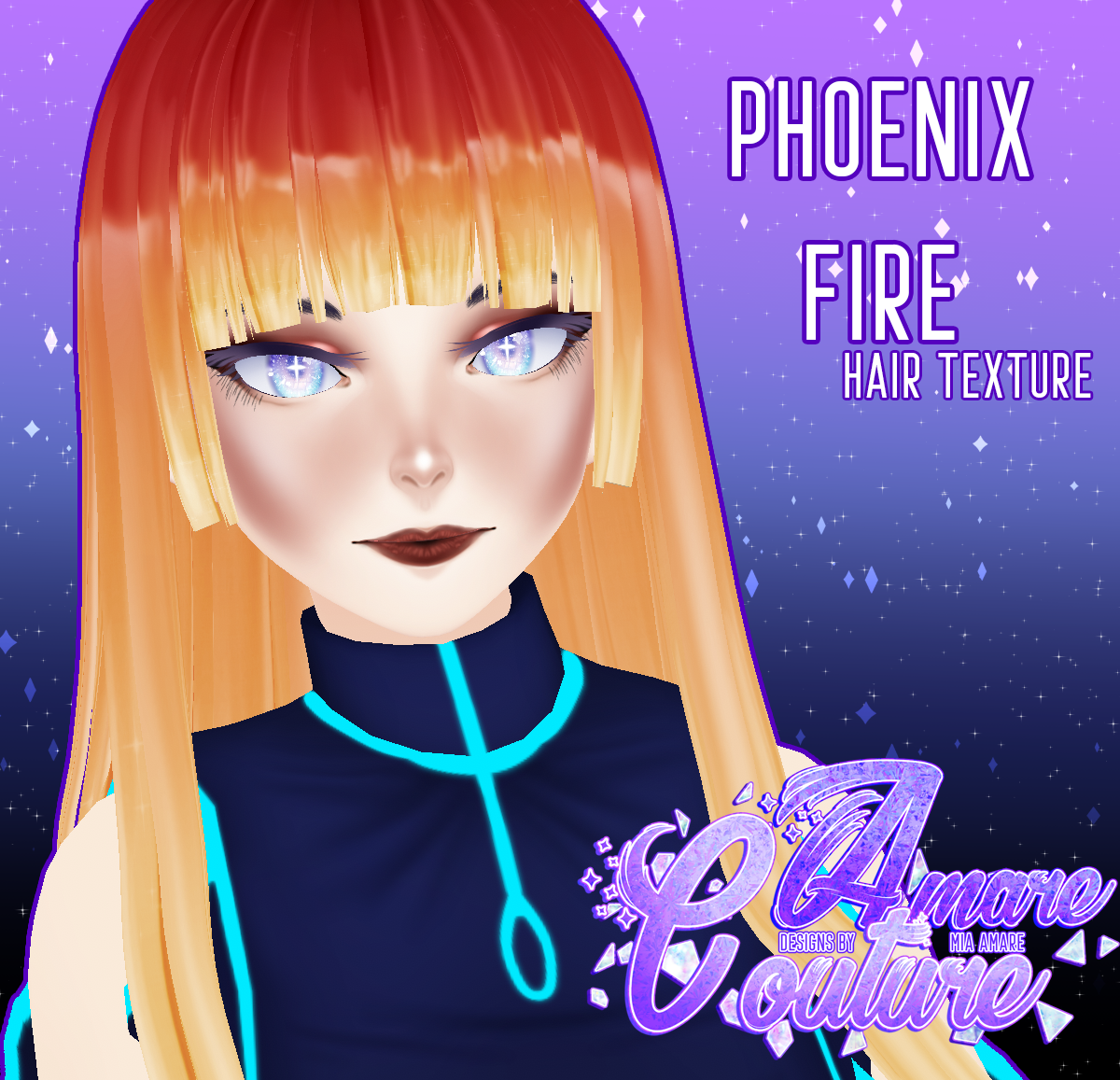[AC] PHOENIX FIRE HAIR TEXTURE - kartikakhaos - BOOTH