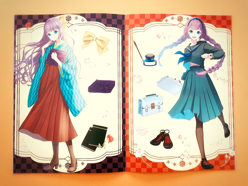 イラスト本『縞の絵手帖①』/C105新刊 - 格子縞 - BOOTH