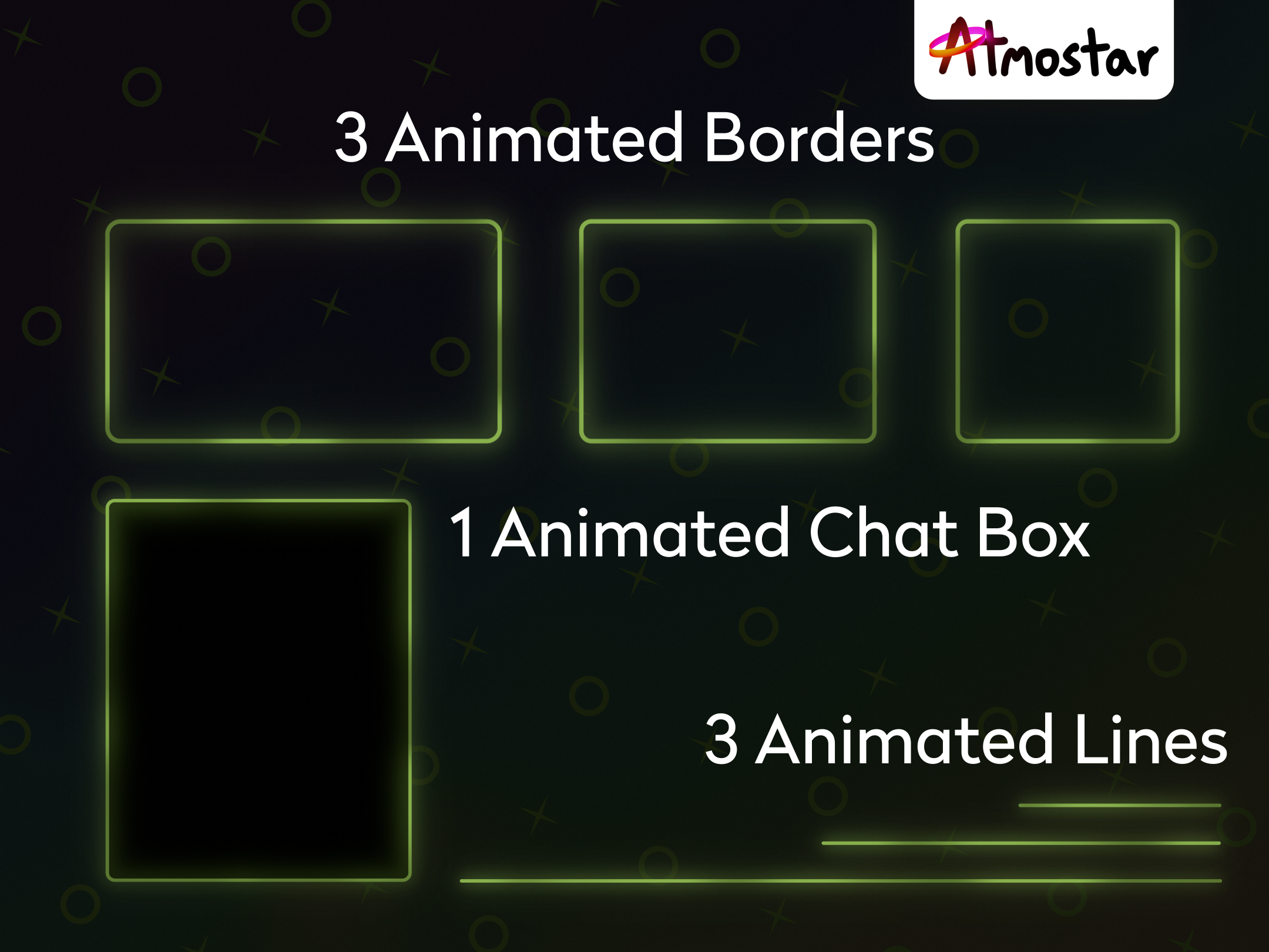 Glow Star Stream Package: Animated Overlays, Alerts, Borders, and Title ...