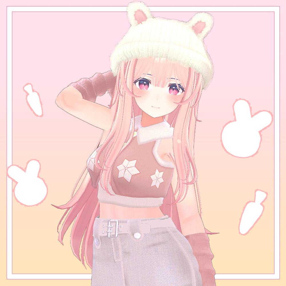 [kikyo] Cutie rabbit hat set (VRC 3Dアイテム) - shushu *BOUTIQUE* - BOOTH