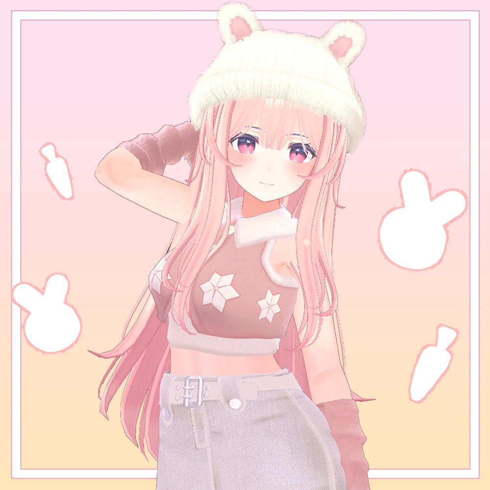 [kikyo] Cutie rabbit hat set (VRC 3Dアイテム) - shushu *BOUTIQUE* - BOOTH
