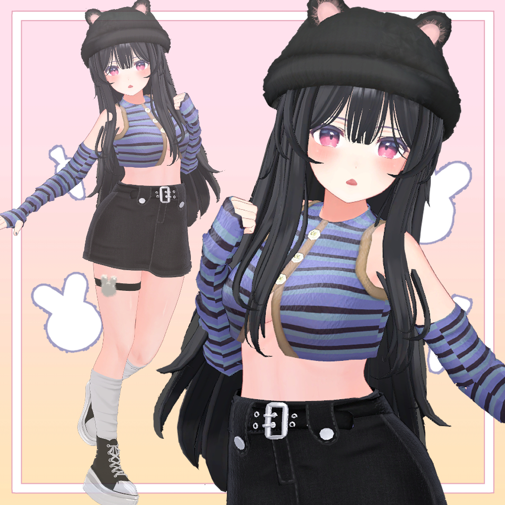 [kikyo] Cutie rabbit hat set (VRC 3Dアイテム) - shushu *BOUTIQUE* - BOOTH