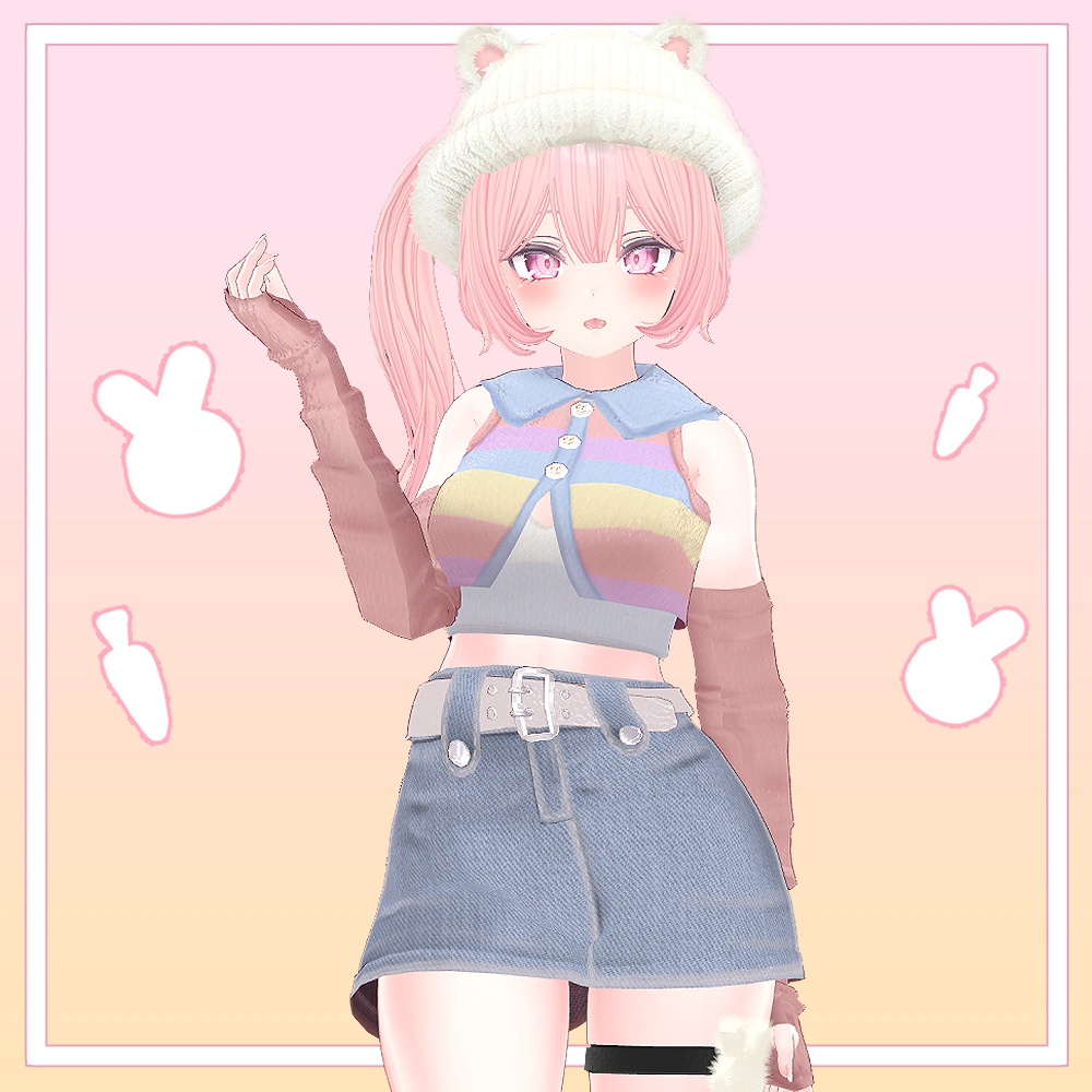 [selestia] Cutie rabbit hat set (VRC 3Dアイテム) - shushu *BOUTIQUE* - BOOTH