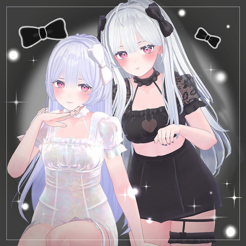 [kikyo / 桔梗] Ribbon lace lovely girl (VRC 3Dアイテム) - shushu *BOUTIQUE* - BOOTH