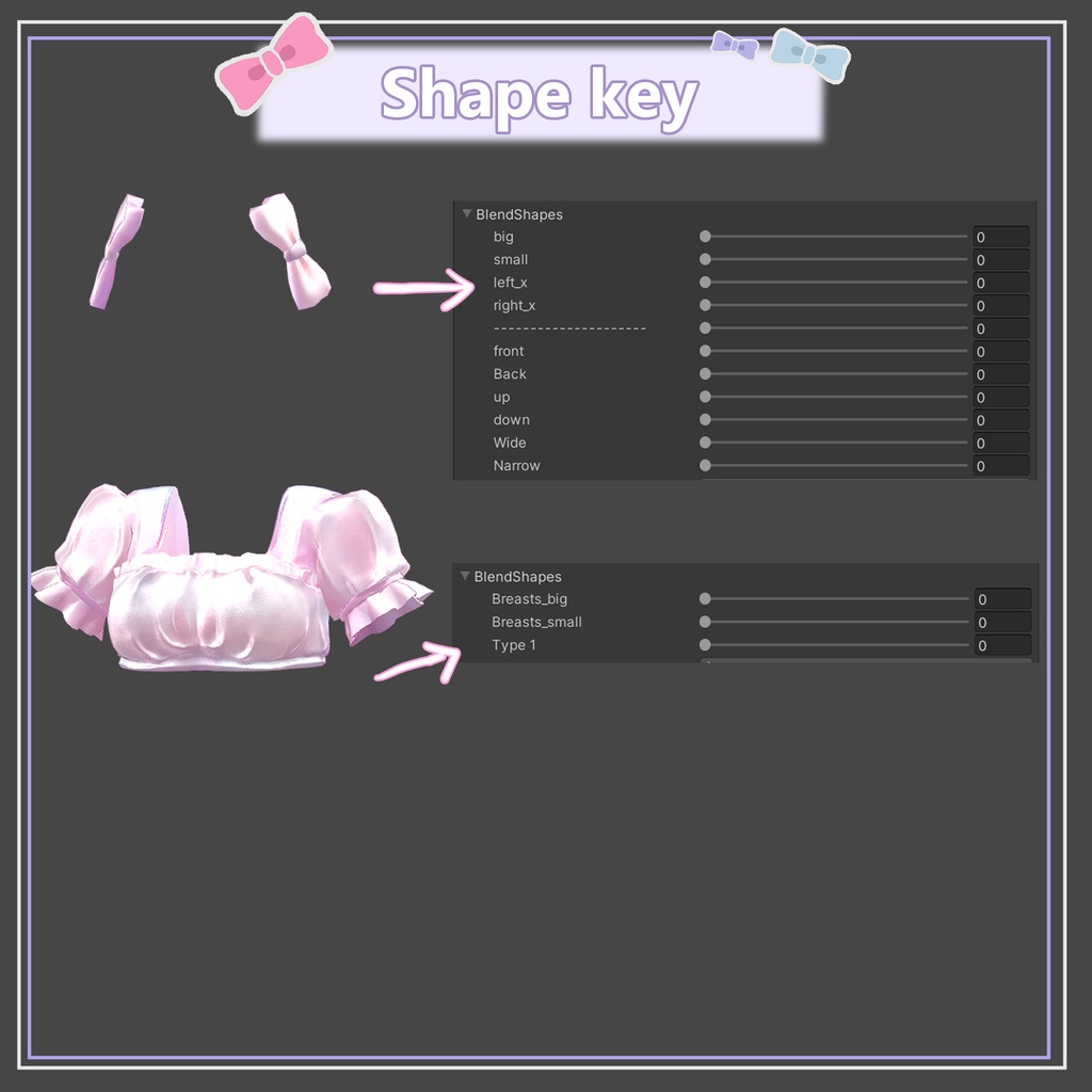 [maya / 舞夜] Ribbon lace lovely girl (VRC 3Dアイテム) - shushu *BOUTIQUE ...