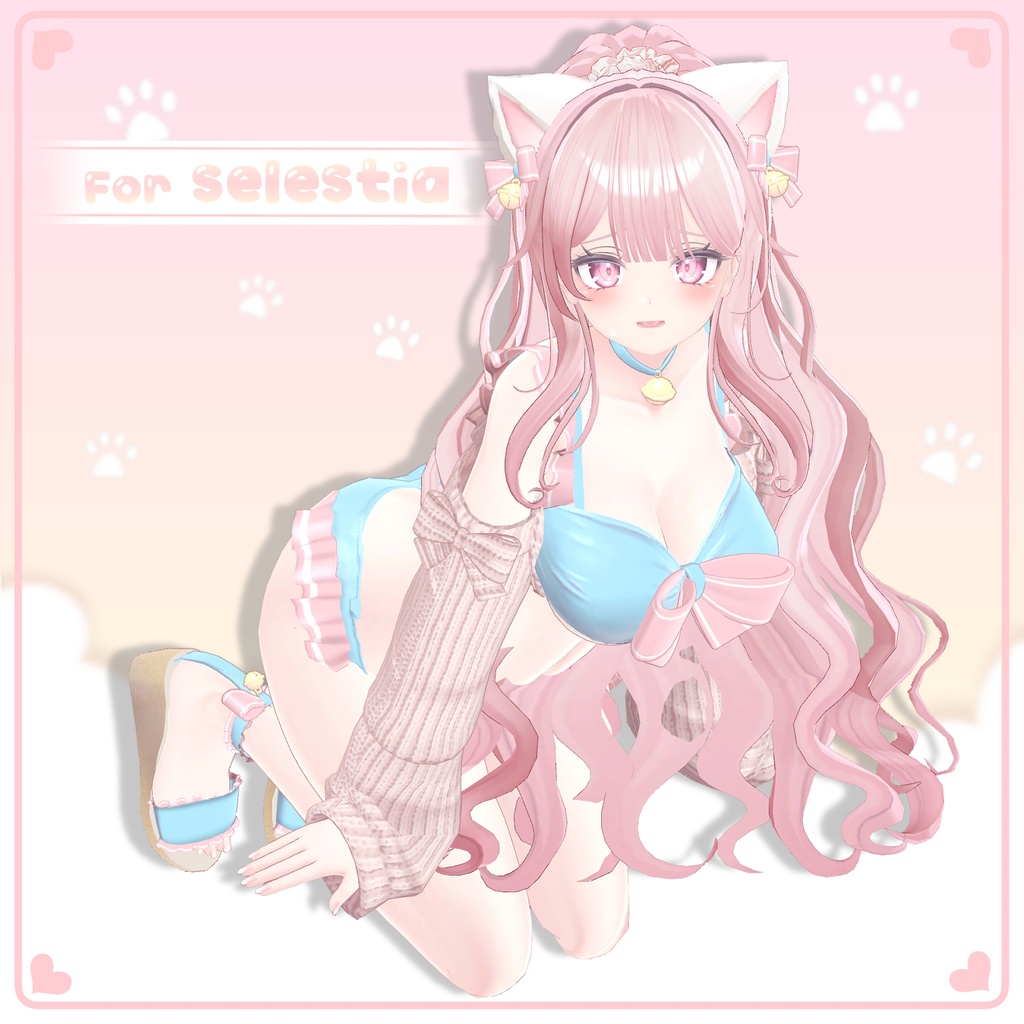 [7アバター対応] Lovely Neco Bikini (VRC 3Dアイテム) - shushu *BOUTIQUE* - BOOTH