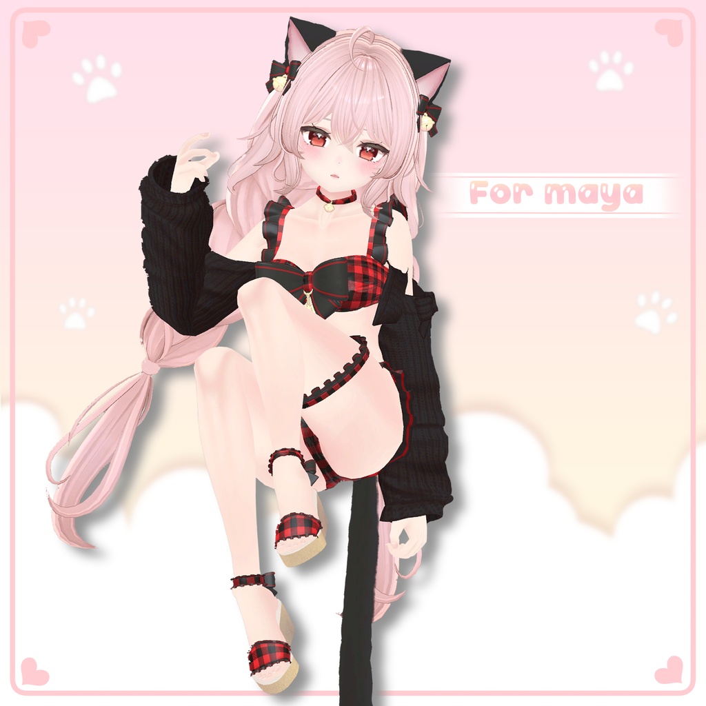 [5アバター対応] Lovely Neco Bikini (VRC 3Dアイテム) - shushu *BOUTIQUE* - BOOTH