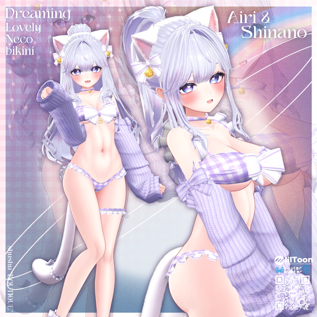 [7アバター対応] Lovely Neco Bikini (VRC 3Dアイテム) - shushu *BOUTIQUE* - BOOTH