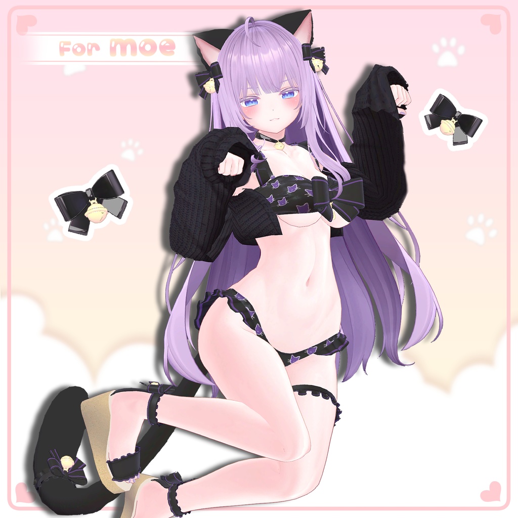 [5アバター対応] Lovely Neco Bikini (VRC 3Dアイテム) - shushu *BOUTIQUE* - BOOTH