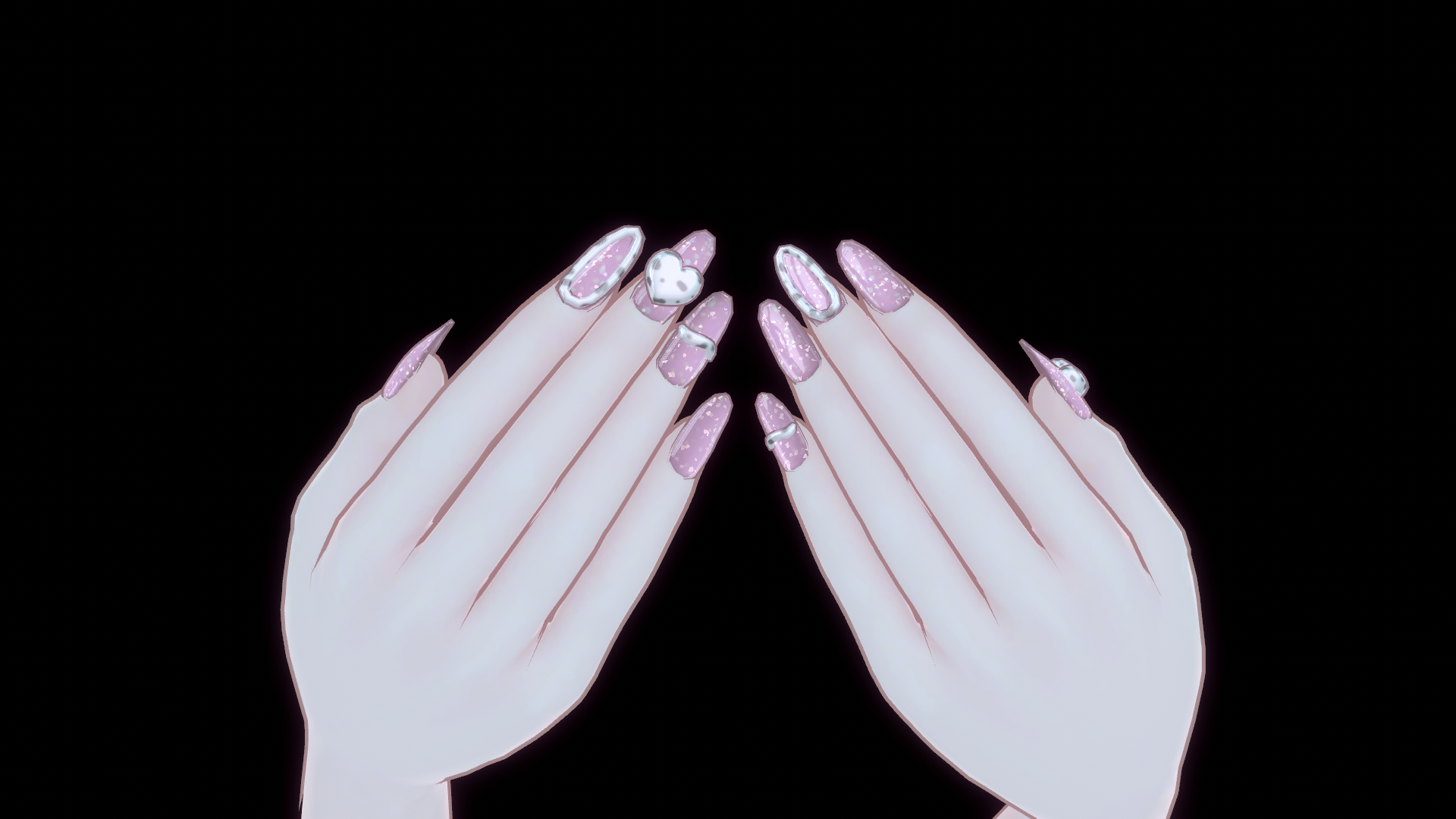 [Free / 無料][5アバター対応]Natural heart nail (VRC 3Dアイテム) - shushu *BOUTIQUE* - BOOTH