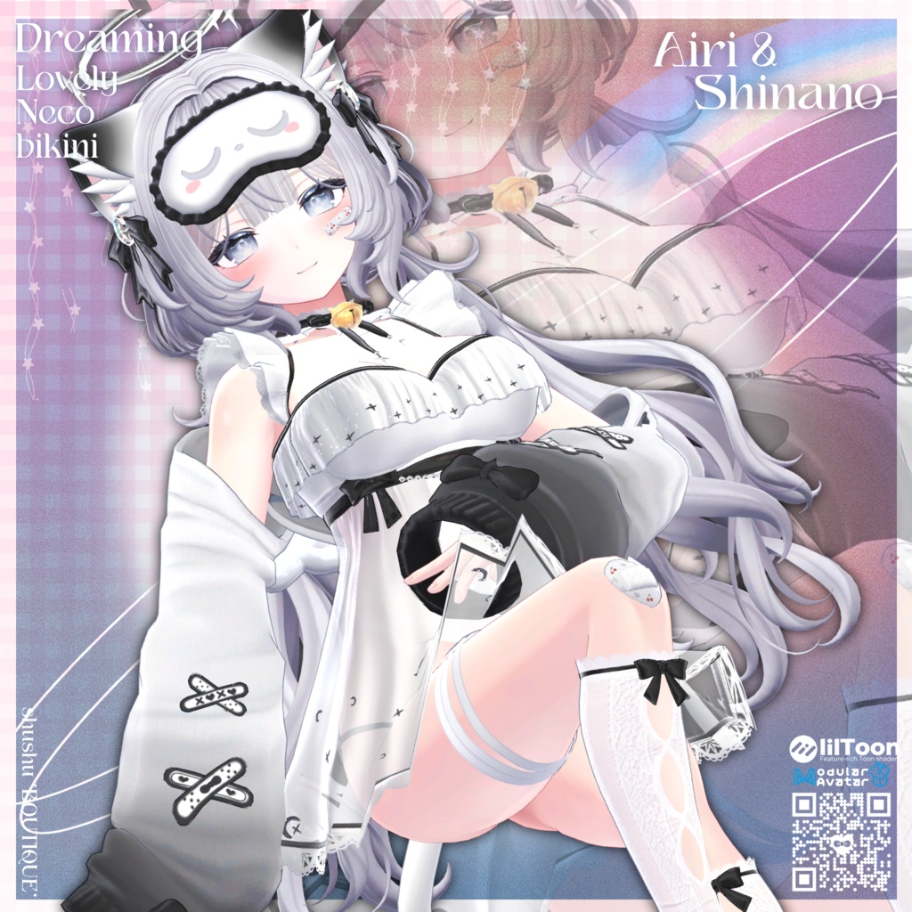 [ 愛莉 & しなの ]Dreaming & Lovely Neco Bikini 😺 (VRC 3Dアイテム) - shushu *BOUTIQUE* - BOOTH