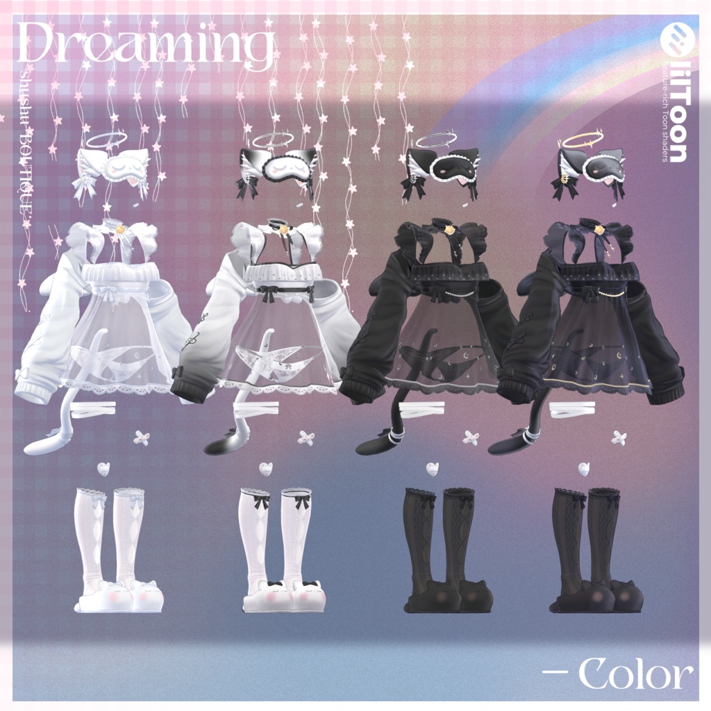 [ 愛莉 & しなの ]Dreaming & Lovely Neco Bikini 😺 (VRC 3Dアイテム) - shushu *BOUTIQUE* - BOOTH