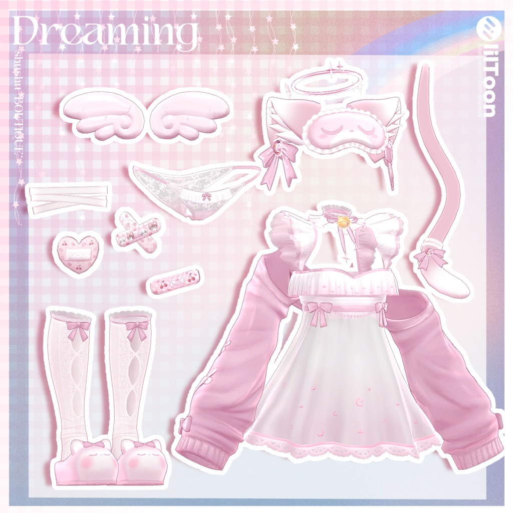 [ 愛莉 & しなの ]Dreaming & Lovely Neco Bikini 😺 (VRC 3Dアイテム) - shushu *BOUTIQUE* - BOOTH