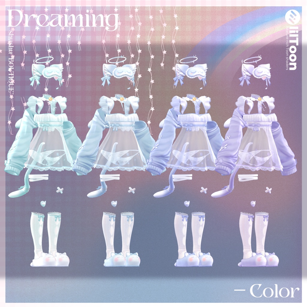 [ 愛莉 & しなの ]Dreaming & Lovely Neco Bikini 😺 (VRC 3Dアイテム) - shushu *BOUTIQUE* - BOOTH